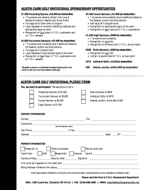Fillable Online Austin Carr Celebrity Golf Invitational Fax Email Print ...