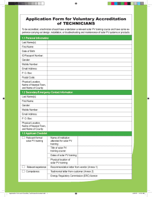 Fillable Online kerea Application Form for Voluntary Accreditation of TECHNICIANS - kerea Fax ...