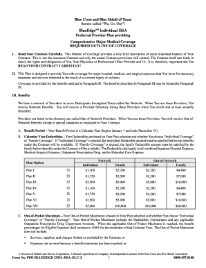 Fillable Online This Outline of Coverage provides a very brief ...
