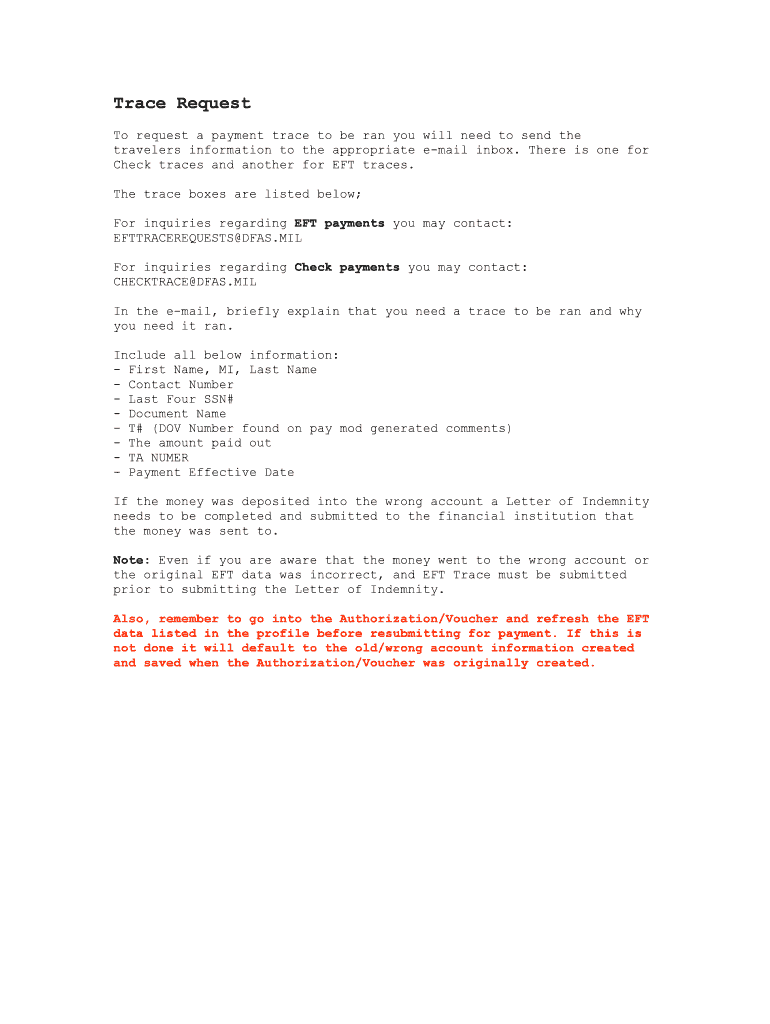Fillable Online Trace Request Fax Email Print - pdfFiller