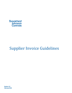 Fillable Online Supplier Invoice Guidelines - Brookfield Global ...
