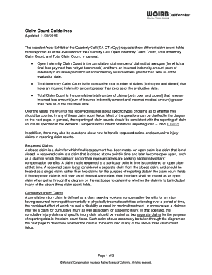 Fillable Online Claim Count Guidelines Fax Email Print - pdfFiller