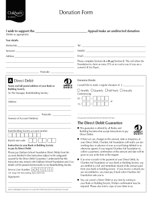 Fillable Online Donation Form - oakhamrutlandschuk Fax Email Print - pdfFiller