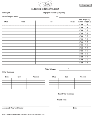 Fillable Online Employee Employee Number Required Date of Report From ...