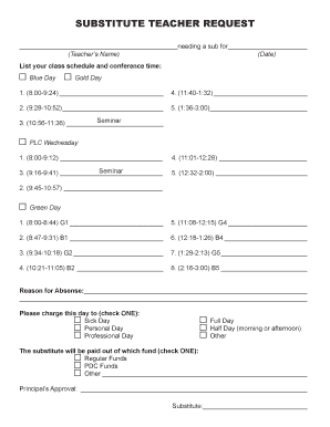 Fillable Online huskers k12 mo SUBSTITUTE TEACHER REQUEST ...