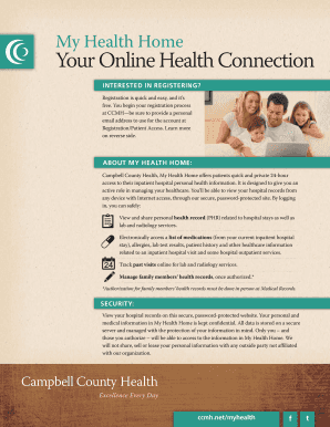 Fillable Online My Health Home Fax Email Print - pdfFiller