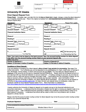 Fillable Online kpc alaska Direct Deposit Request Form060711docx Fax ...