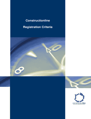 Fillable Online Constructionline registration criteria - final 25 Aug ...