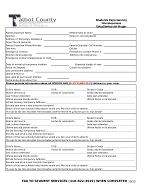 Fillable Online Homeless Formxls Fax Email Print - pdfFiller