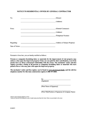 Fillable Online Owner Notice Form 2014-1docx Fax Email Print - pdfFiller