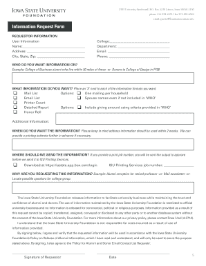 Fillable Online foundation iastate How to make an Information Request ...