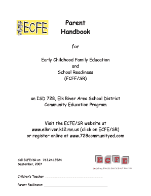 Fillable Online elkriver k12 mn Early Childhood Family Education Fax ...