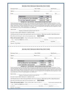 Fillable Online spartanj COF Reg Form - spartanj Fax Email Print ...