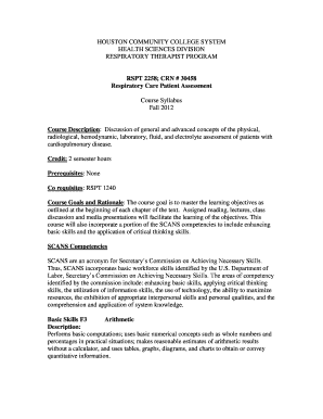 Fillable Online Respiratory Care Patient Assessment Fax Email Print ...