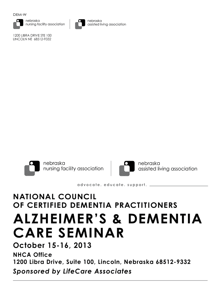 Fillable Online nccdp Alzheimers demeNtia Care semiNar - NCCDP - nccdp ...