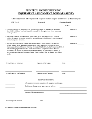 Fillable Online casd uscourts PRO TECH MONITORING INC EQUIPMENT ...