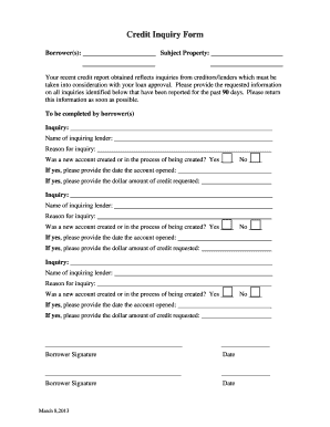 Fillable Online CREDIT INQUIRY FORM-2 - South State Bank Fax Email ...