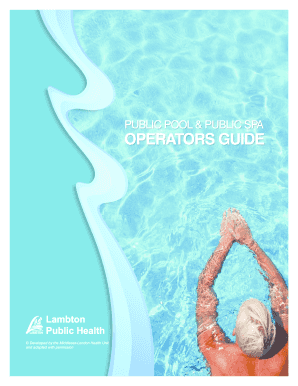Fillable Online PUBLIC POOL PUBLIC SPA OPERATORS GUIDE Fax Email Print ...