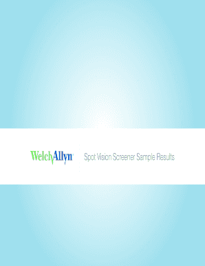 Fillable Online Spot Vision Screener Sample Results Fax Email Print ...