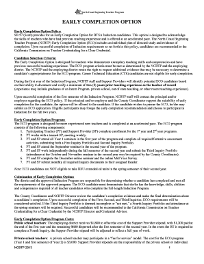 Fillable Online ncbtp EARLY COMPLETION OPTION - ncbtporg Fax Email ...