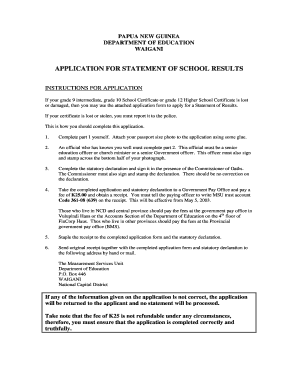 Fillable Online education gov APPLICATION FOR STATEMENT OF SCHOOL ...