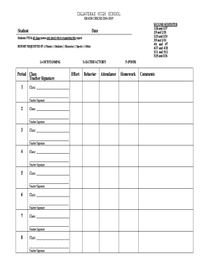 Fillable Online 4 CALAVERAS HIGH SCHOOL GRADE CHECKS 20042005 SECOND ...