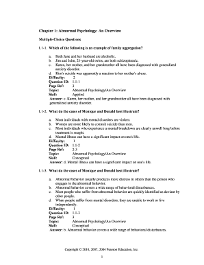 Abnormal Psychology Exam Questions Pdf - Fill Online, Printable ...