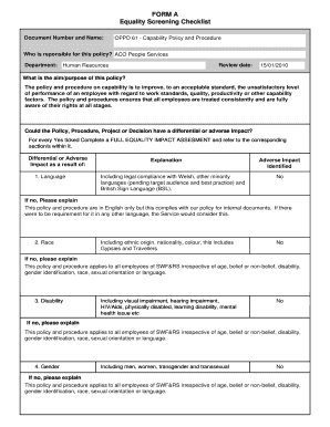 Fillable Online OPPD 61 Capability Policy and Procedure Fax Email Print ...