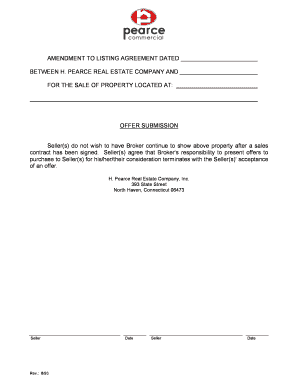 Fillable Online Offer Submission H Pearce Forms Fax Email Print - pdfFiller