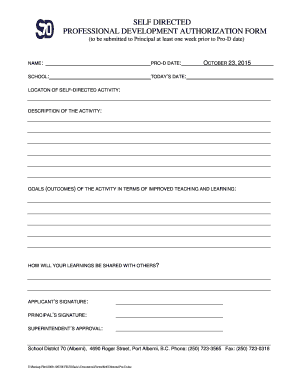 Fillable Online SELF DIRECTED Fax Email Print - pdfFiller