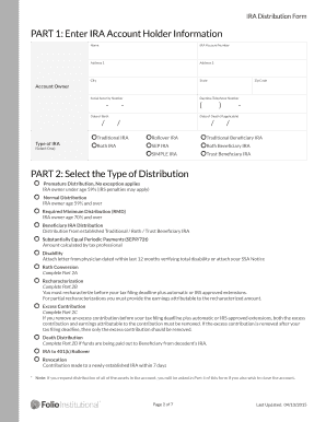 Fillable Online IRA Distribution Form - howardcmcom Fax Email Print - pdfFiller