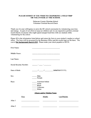 Fillable Online Criminal Record Check Form.doc Fax Email Print - pdfFiller