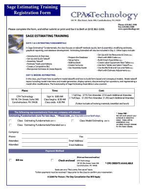 Fillable Online Sage Estimating Training Adobe Designer Template Fax Email Print - pdfFiller