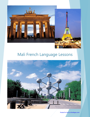 Fillable Online Mali French Language Lessons Fax Email Print - pdfFiller