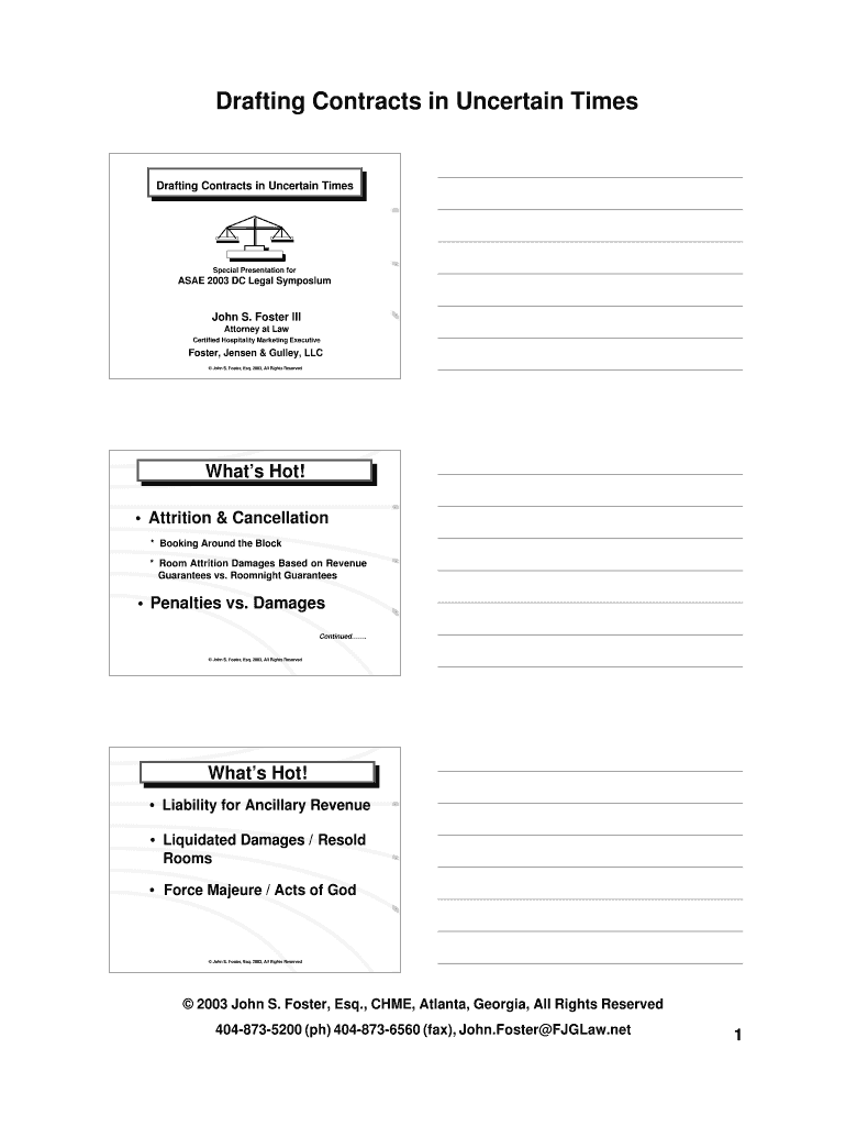 Fillable Online Drafting Contracts in Uncertain Times - Blue Sky ...