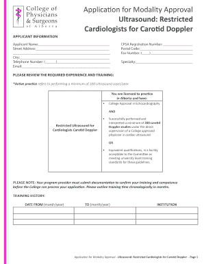 Fillable Online Cardiologists for Carotid Doppler Fax Email Print ...