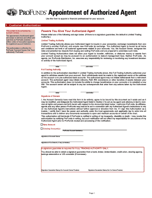 Fillable Online 1 Customer Authorization Powers You Give Your ...