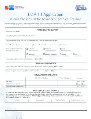 Fillable Online gaccmidwest I C A T T Application - GACC Midwest ...