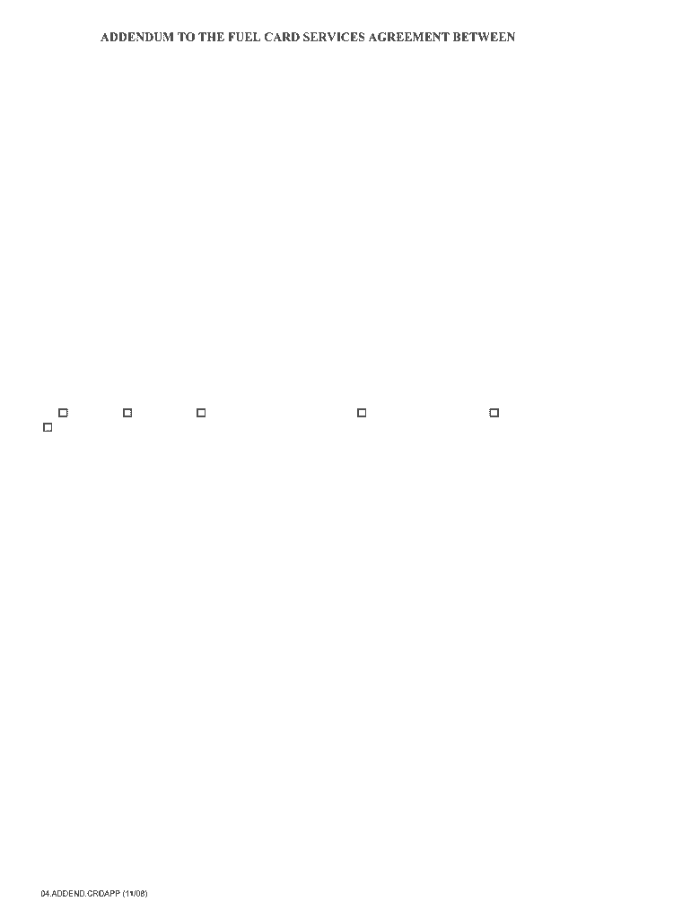 Fillable Online WEX Inc Florida Fuel Card Agreement Addendum Addendum ...