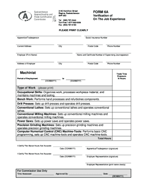 Fillable Online 2140 Hamilton Street FORM 6A Regina Saskatchewan S4P ...