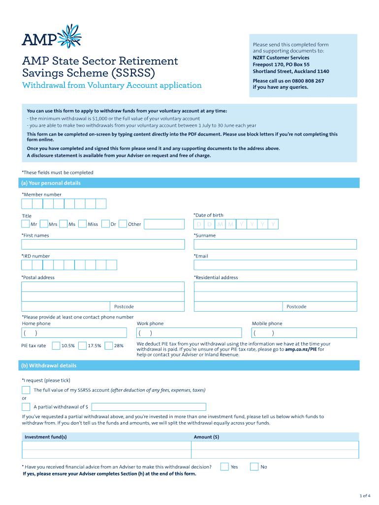 Fillable Online State Sector Retirement Savings Scheme Withdrawing ...