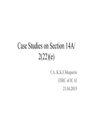 Fillable Online Case Studies on Section 14A/ Fax Email Print - pdfFiller