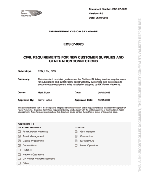 Fillable Online EDS 07-0020 Civil Requirements for New Customer ...