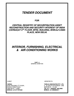Fillable Online Tender document - Cersai Fax Email Print - pdfFiller