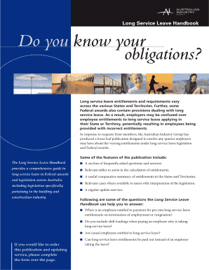 Fillable Online pdf aigroup asn Long Service Leave Handbook Do you know ...