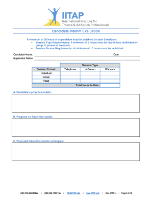 Fillable Online Candidate Interim Evaluation Fax Email Print - pdfFiller