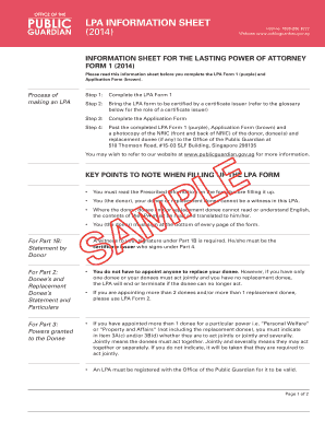 Fillable Online LPA INFORMATION SHEET Fax Email Print - pdfFiller