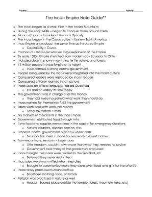 Fillable Online The Incan Empire Note Guide - local-brookingsk12sdus ...