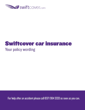 Fillable Online Swiftcover car insurance - Super Fast Car and Home ...
