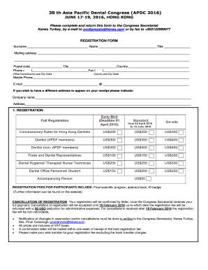 Fillable Online apdc2016 Please complete and return this form to the ...